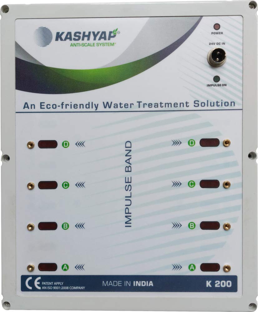 KASHYAP K200 Hard Water Mineral Descaler (up to 10 inch pipes / 1,100 GPM) with water softener and clean water benefits