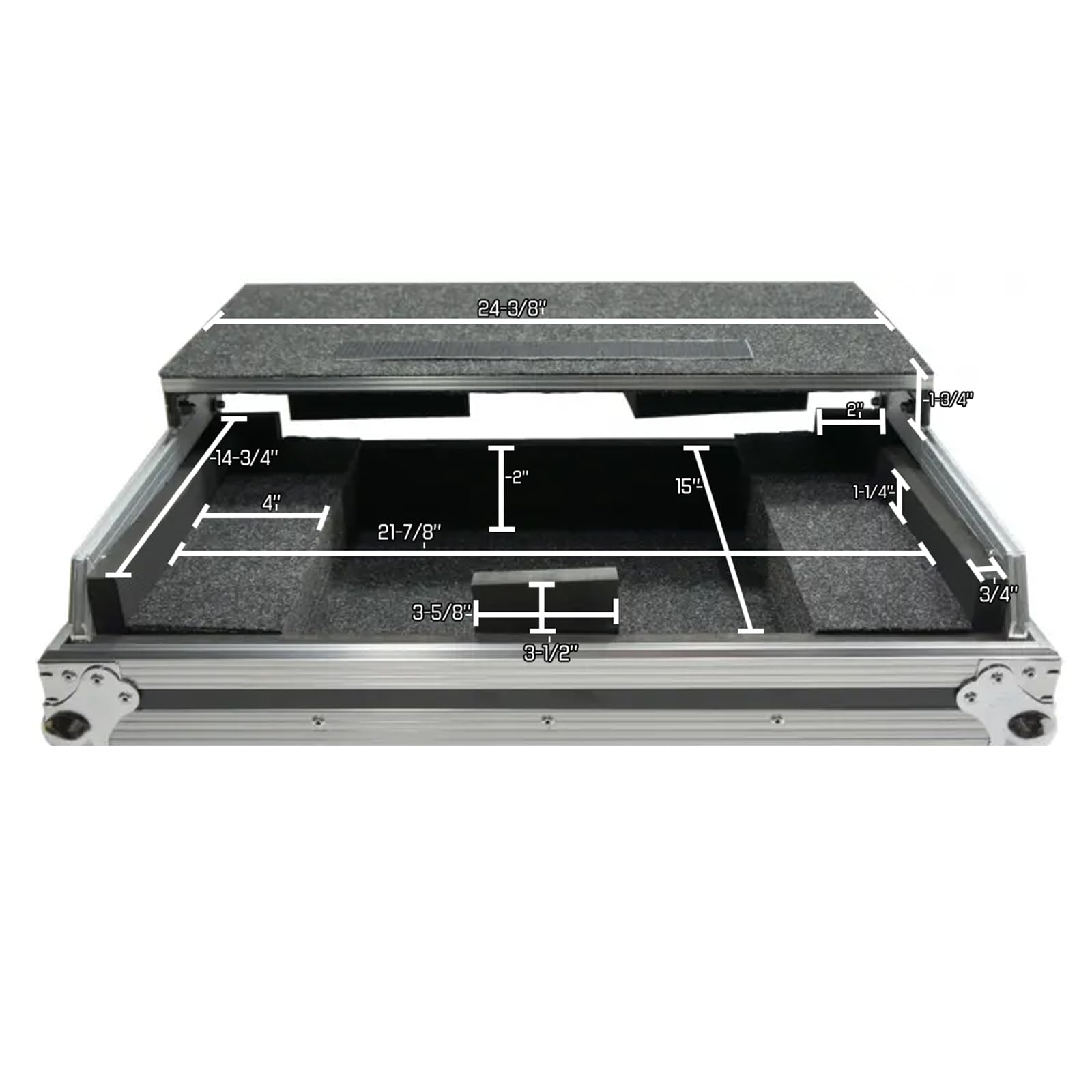 Harmony Audio DJ HCNVLT Flight Glide Laptop Stand Road DJ Custom Case Compatible with Numark NV