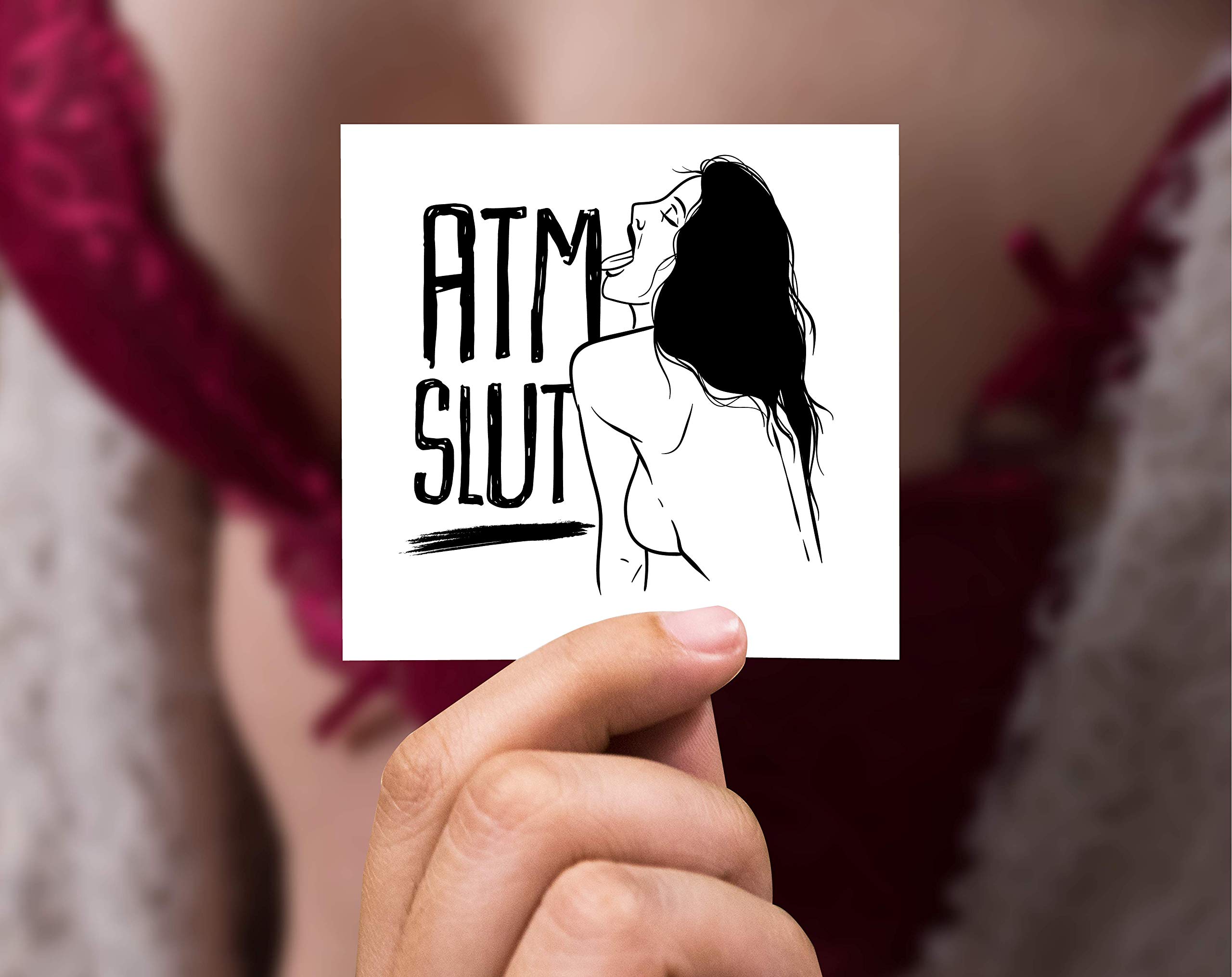 Kink Ink - 34 x "Slut" Temporary Tattoo Kinky A4 Sheet