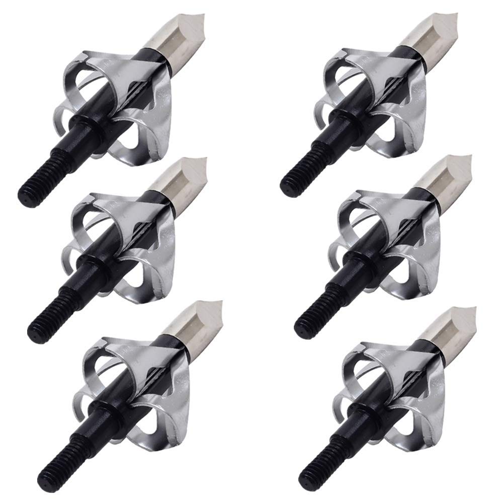 Hooked Curved Blades Hunting Broadheads Tips (24 PCS)