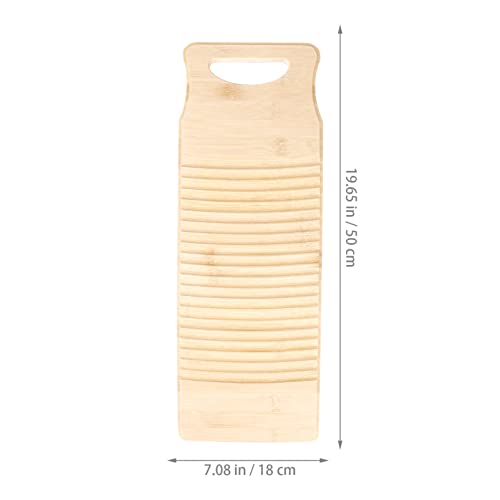 Washboard Bamboo Washboard 50x18x1.8cm Wash Board For Hand Washing Cloths Washboard For Laundry Hand Wash Board Clothes Washing Tool for Home Washboard Wood Washboard