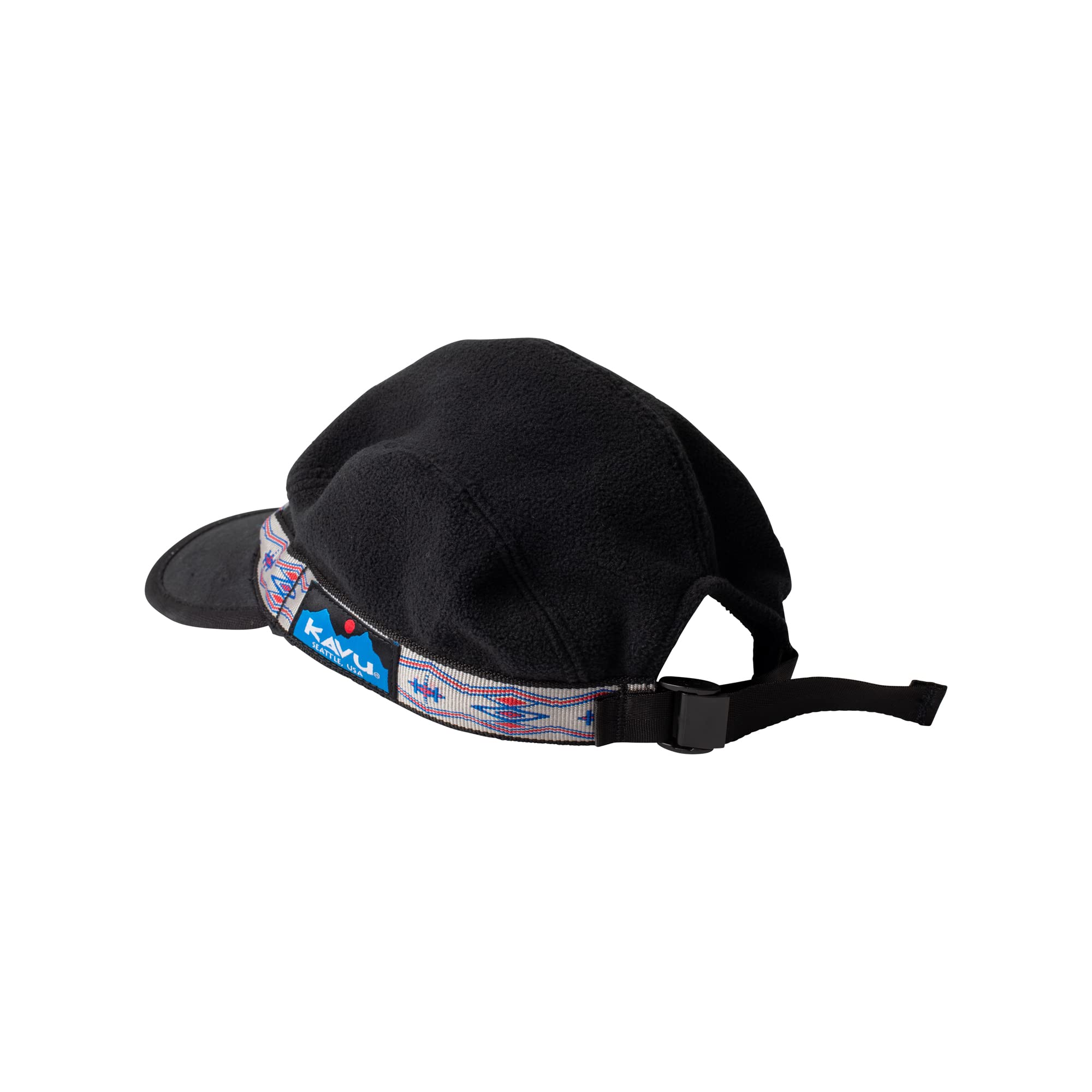 KAVU Fleece Strapcap Fishing Hat Low Profile Four Panel Cap - Charcoal Heather - S