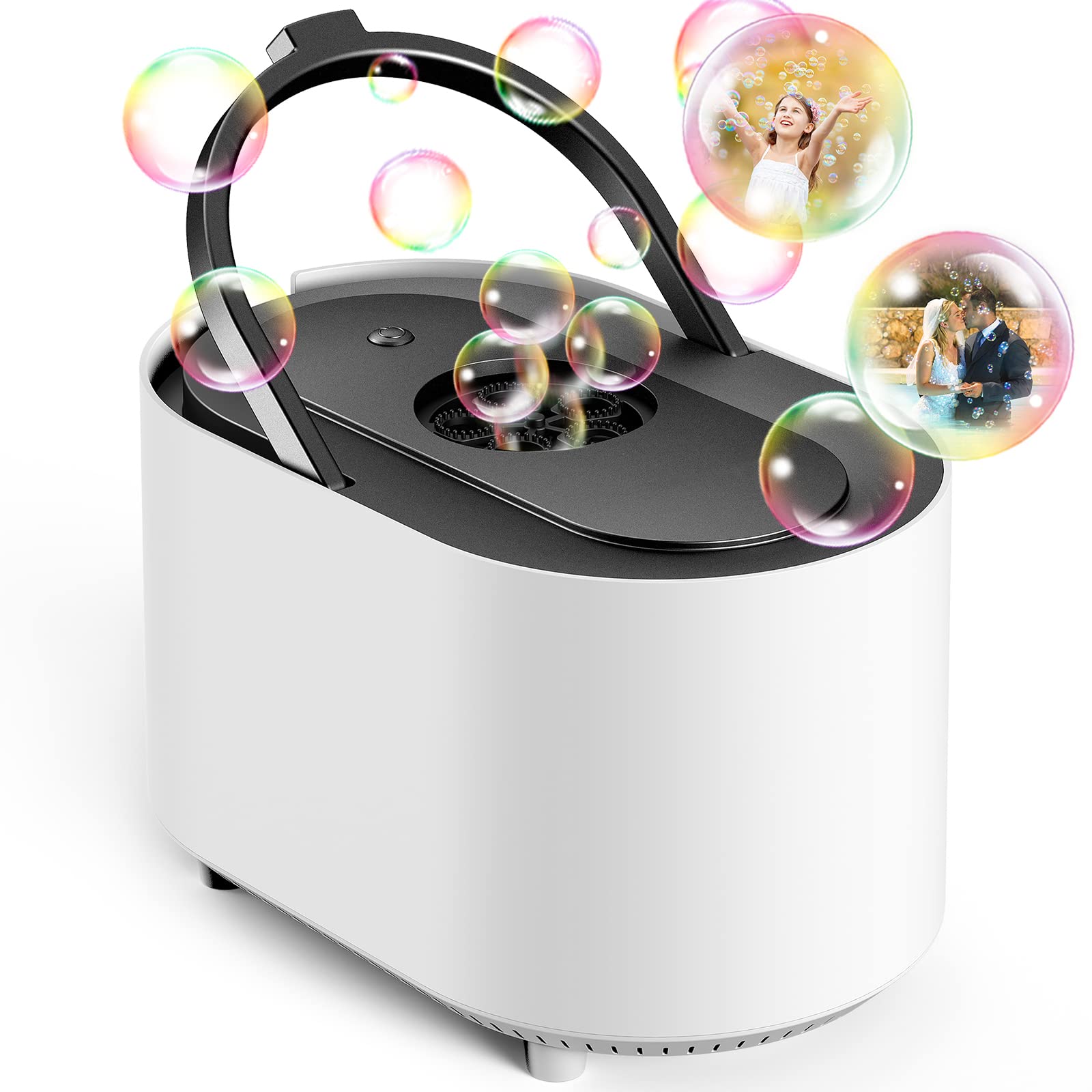 JoinJoy Bubble Machine Bubbles No Spills Bubble Blower Automatic Bubble Machine for Kids and Adults 3500 Bubbles/Min Ideal for Parties, Wedding, Birthday