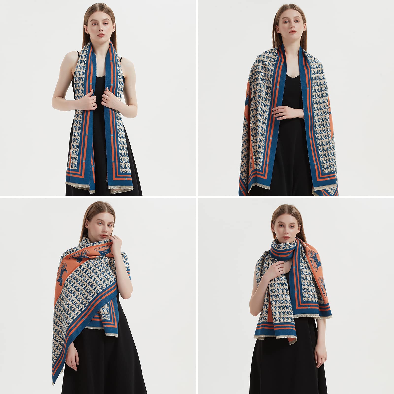 LIFWARM Scarfs for Women Shawls and Wraps for Evening Dresses Pashmina Scarves Blanket Cardigan Cape