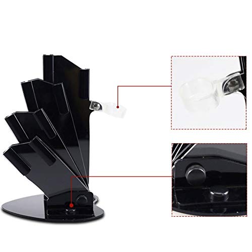 HOUKAI Kitchen Knife Set Ceramic Knife Set Piece with Fruit Peeler with Acrylic Stand with Peeler Ceramic Cutlery Stand Block Tool