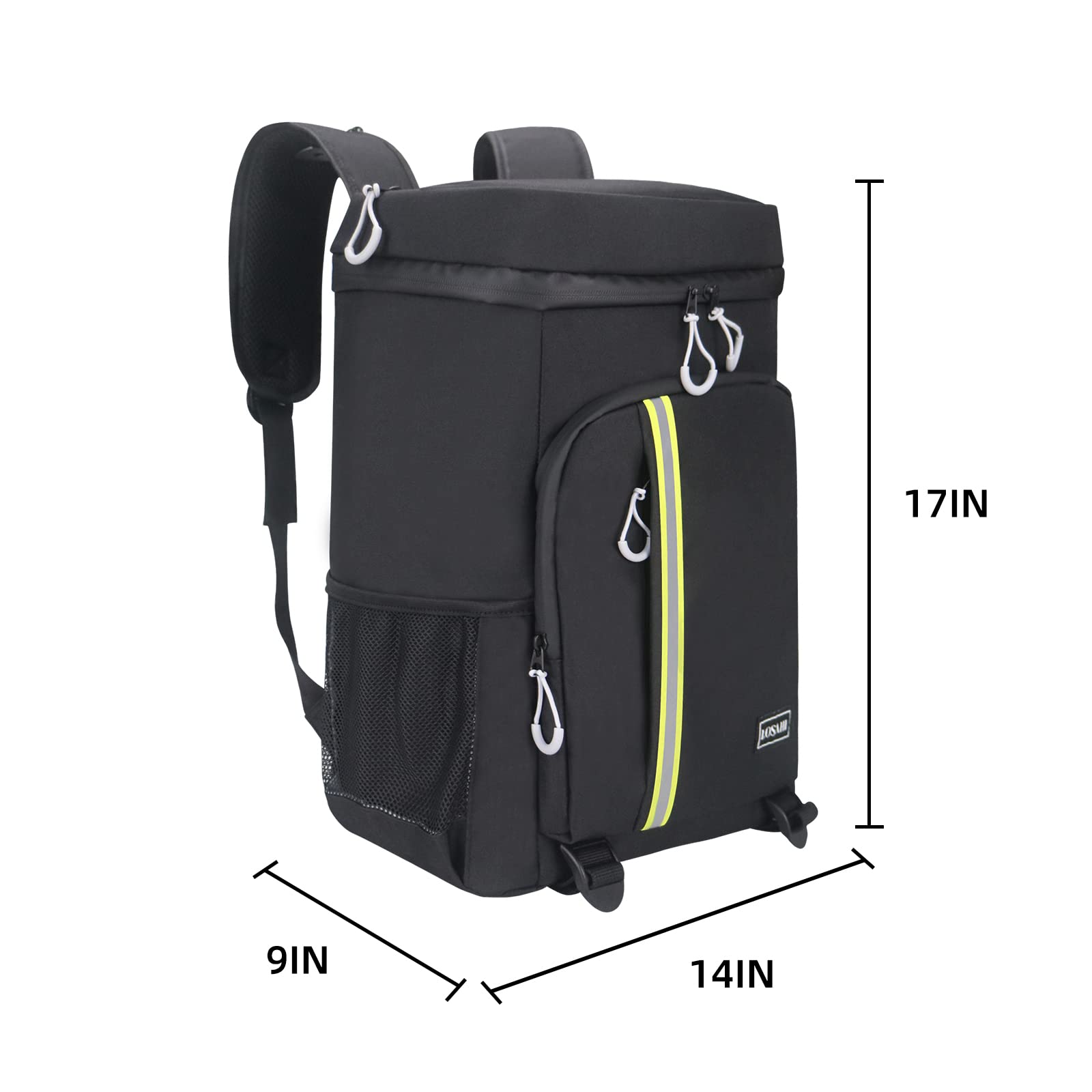 LOSAHI Backpack Cooler Bag - Insulated, Waterproof, Leakproof, Spacious - Holds 330ml Beverages, 24 Hours Cold, Multiple Pockets, Comfortable Carry