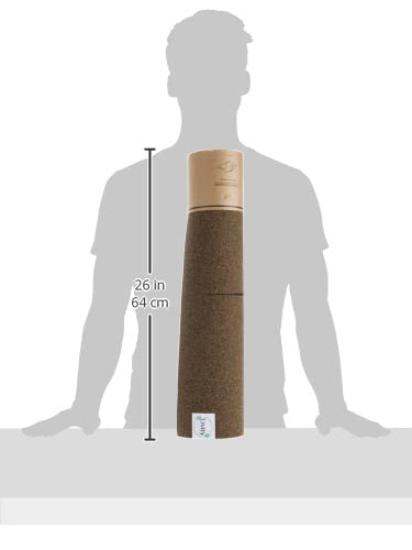 Livity Yoga - Mandala Cork Yoga Mat, Durable & Non-Slip Workout Mat, Cork Exercise Mat with Beautiful Mandala Design & Alignment Points, 74 x 24 x 0.2 inches