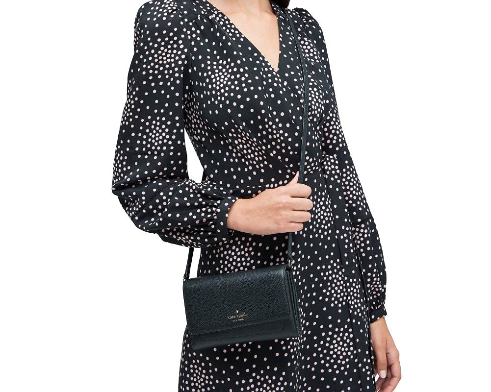 Kate Spade New York Harlow Wallet on a String Crossbody Shoulder Bag, Black