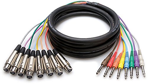 HOSA TIP-Ring-Sleeve to XLR (F), 4m (13.2 ft.) x 8