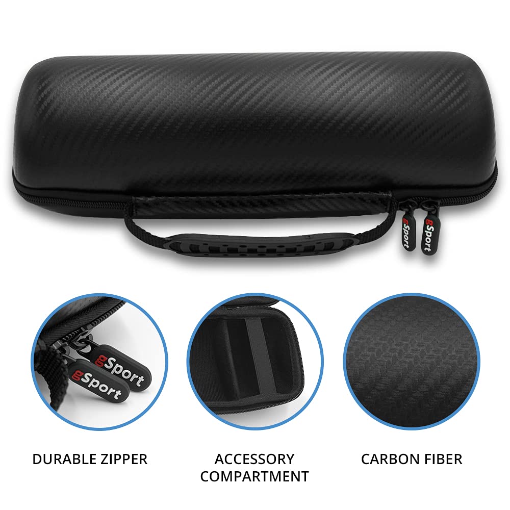 JBL Charge 5 Waterproof Portable Speaker with Built in Powerbank and gSport Carbon Fiber Case (Blue)