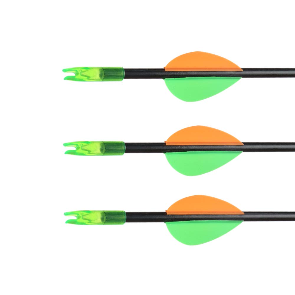 Huntingdoor Archery Suction Cup Arrows Fiberglass Fletched Vanes with Safe Fixed Suction Cup for Kids Youth Beginner for Target Practice Game 6 Pack