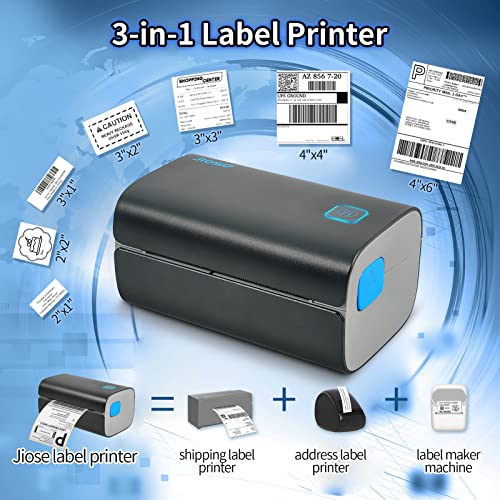 Jiose 4x6 Thermal Label Printer - Desktop Label Printers for Small Business Shipping Packages - Custom Labels Maker Machine