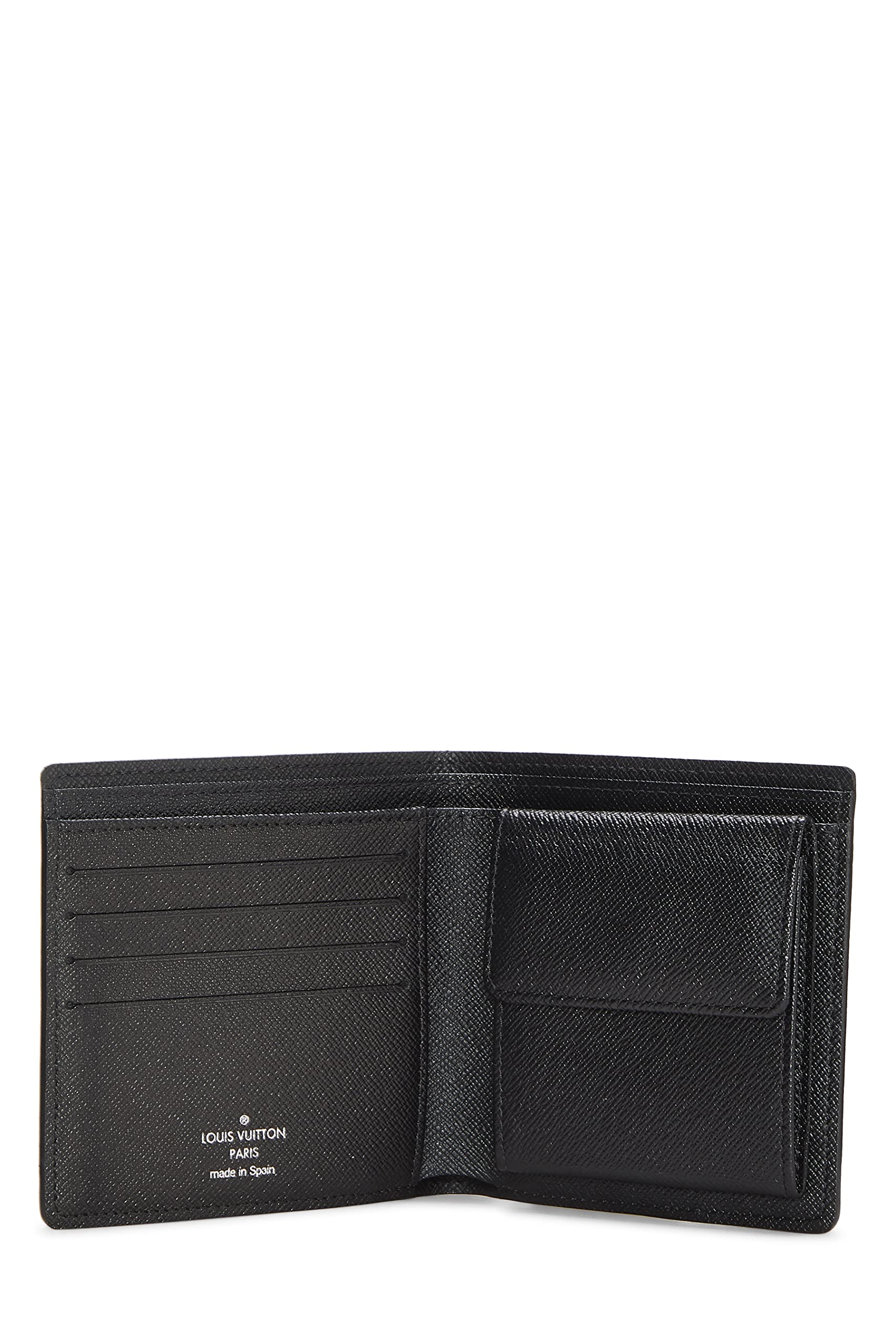 Louis Vuitton, Pre-Loved Damier Graphite Marco Coated canvas Wallet, Black