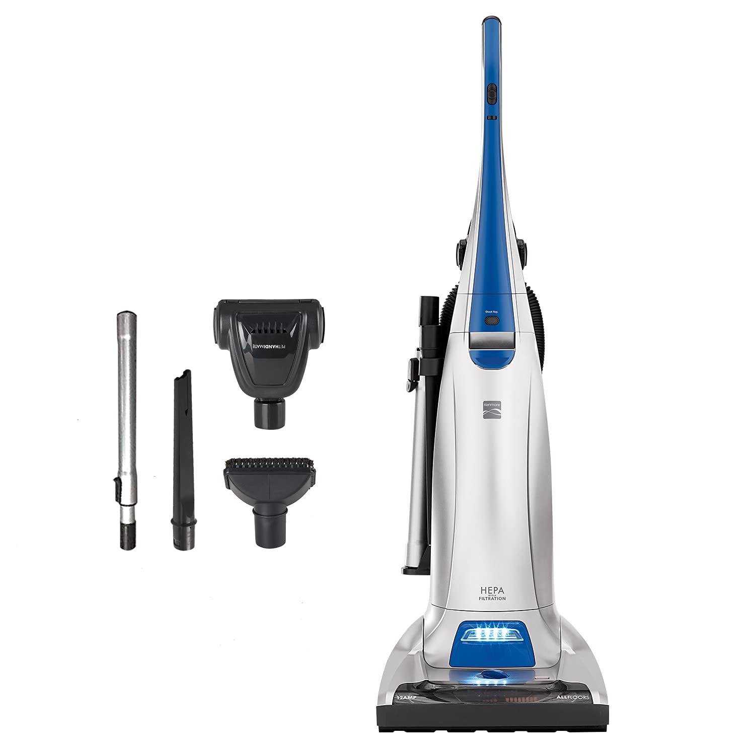 Kenmore 31140 Pet Friendly Lightweight Bagged Upright Vacuum with Pet Handi-Mate, Triple HEPA, Telescoping Wand, 4-Position Height Adjustment, 3 Cleaning Tools