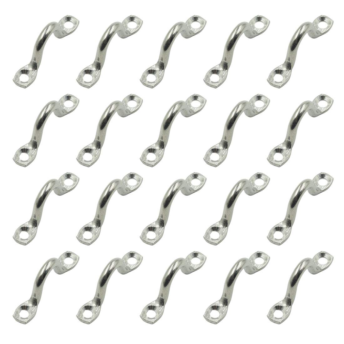 Hxchen 20Pcs M4 316 Stainless Steel Bimini Boat Top PAD Eye, Eye Straps, Tie Down, Kayak Deck Loops, Tie Down Anchor Point, footman's Loop for Kayak Canoe Rigging