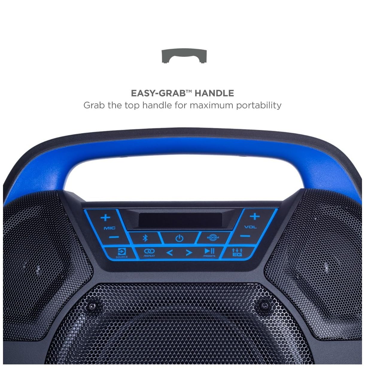 Ion Explorer Express Outdoor Party Speaker with Rechargeable Battery, Bluetooth and Radio for Birthday, Pool Party, BBQ β Premium Wide Sound, Three Speakers, USB Charging & App (Renewed)