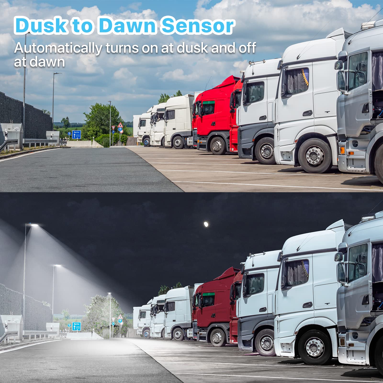 HYPERLITE LED Parking Lot Light, 200W 30000Lm 5000K shoebox Light with Dusk to Dawn photocell, IP65 Waterproof Commercial Area Lights with Adjustable Pole Mounting for Parking lot, Yard, Courts