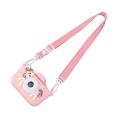 Kids Video Camera, Funny Kids Video Camera Toy Camera Auto Rechargeable 2.0 Inch IPS Screen for Boys Girls (Pink)