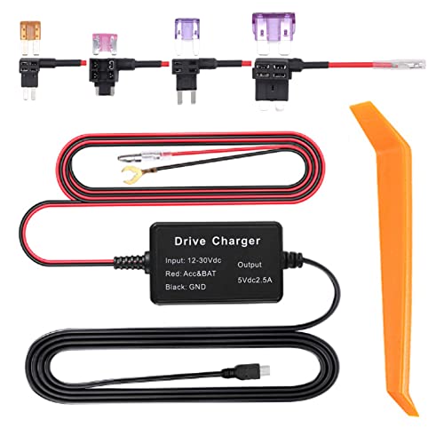 Jopwkuin Dash Cam Hardwire Kit, Lasting Performance Convenient Operation Car Dash Cam Hardwiring Accessory for Mirror Cam(Mini)