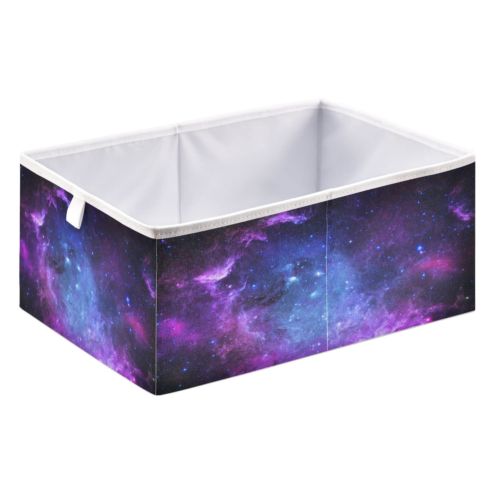 Kigai Starry Galaxy Cube Storage Bins - 11x11x11 in Large Foldable Cubes Organizer Storage Basket for Home Office, Nursery, Shelf, Closet