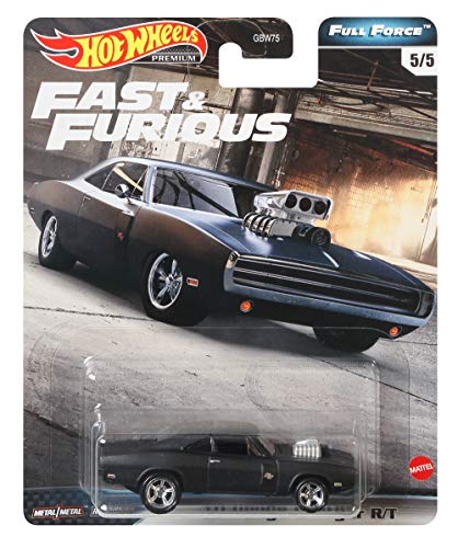 Hot Wheels Fast & Furious: Full Force Re-Release 5 Premium All-Metal Castings Real Riders Wheels in Original Packaging in One Exclusive Bundle Box [Amazon Exclusive]