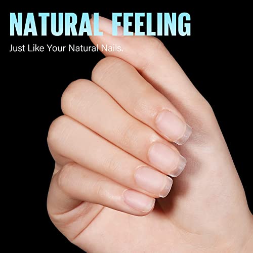 TOMICCA Extra Short Square Nail Tips, 150Pcs Acrylic Nail Tips, 15 Size Double Sided Matte Soft Gel Nail Tips, Nail Extension Tips for Beginner and Professional