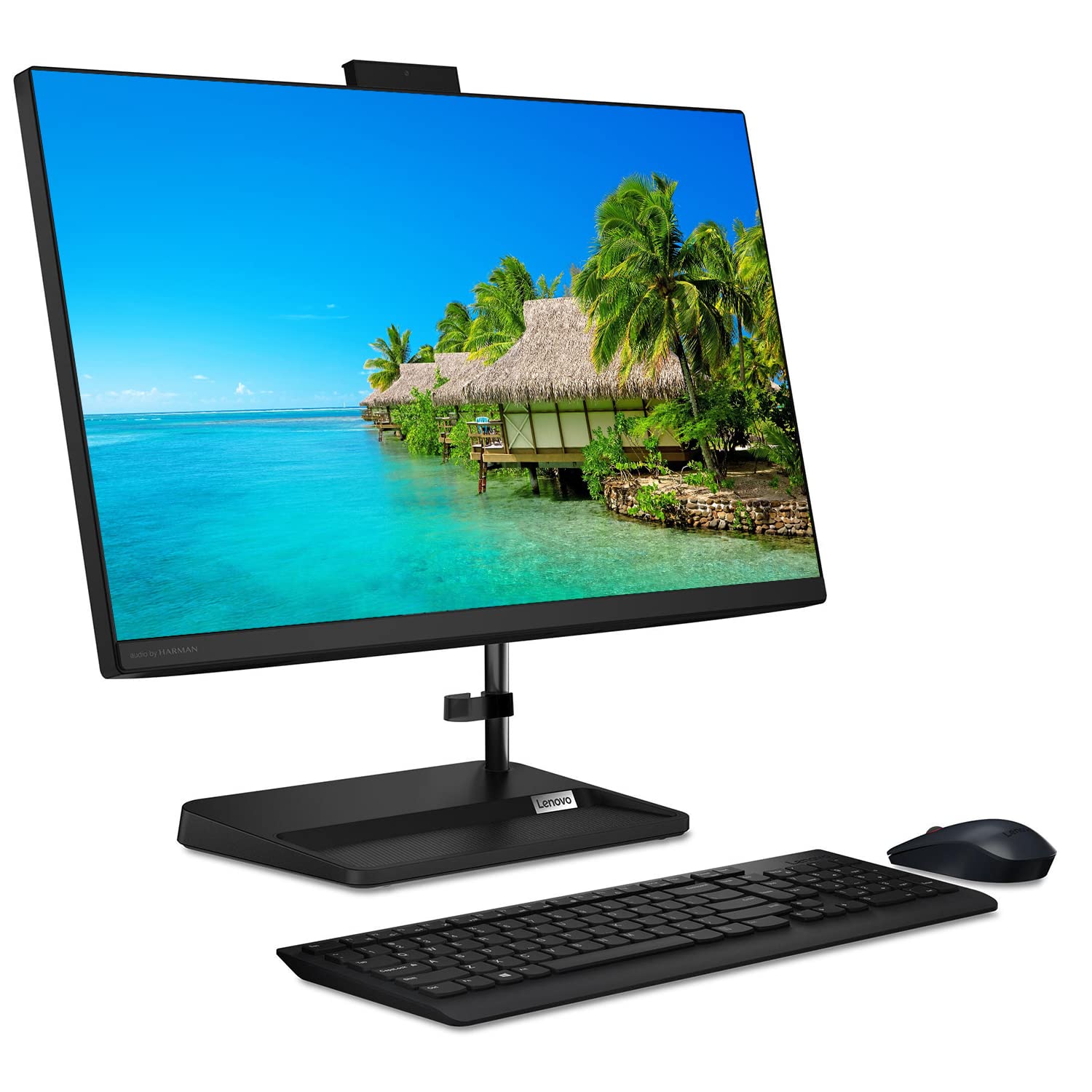 Lenovo IdeaCentre 3 All-in-One Desktop, 23.8" FHD Touchscreen, AMD Ryzen 5 5500U, 32GB RAM, 2TB PCIe SSD, Webcam, HDMI, RJ-45, Wireless Keyboard&Mouse, Windows 11 Home