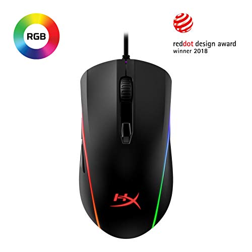 HyperX Cloud II Gaming Headset - Red (KHX-HSCP-RD) with HyperX Pulsefire Surge - RGB Wired Optical Gaming Mouse, Pixart 3389 Sensor up to 16000 DP - Black - Bundle