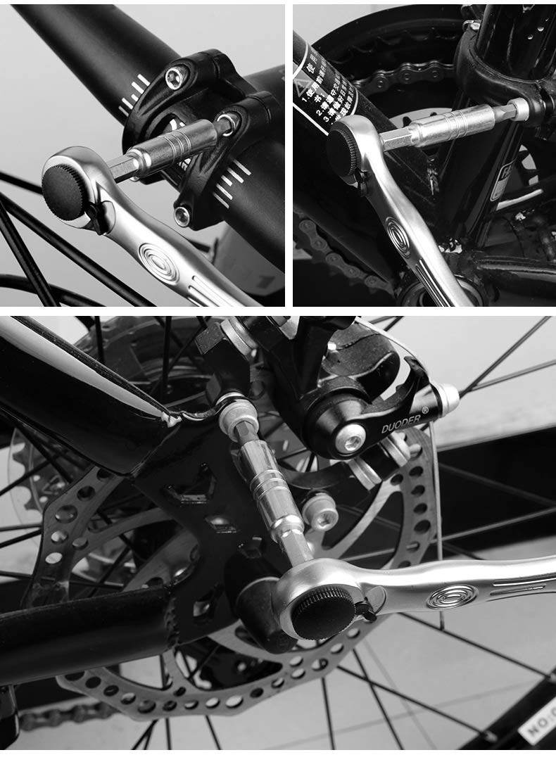 LESOVI Bike Tool Mini Ratchet Tool Set - Reliable and Stylish Multitool Repair Kit for Road and Mountain Bikes - Versatile EDC Multi Tool for Your Bicycle, Home or Work