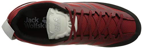 Jack Wolfskin Men's Scrambler 2 Texapore Low Hiking Shoe Boot, Black/red, 12