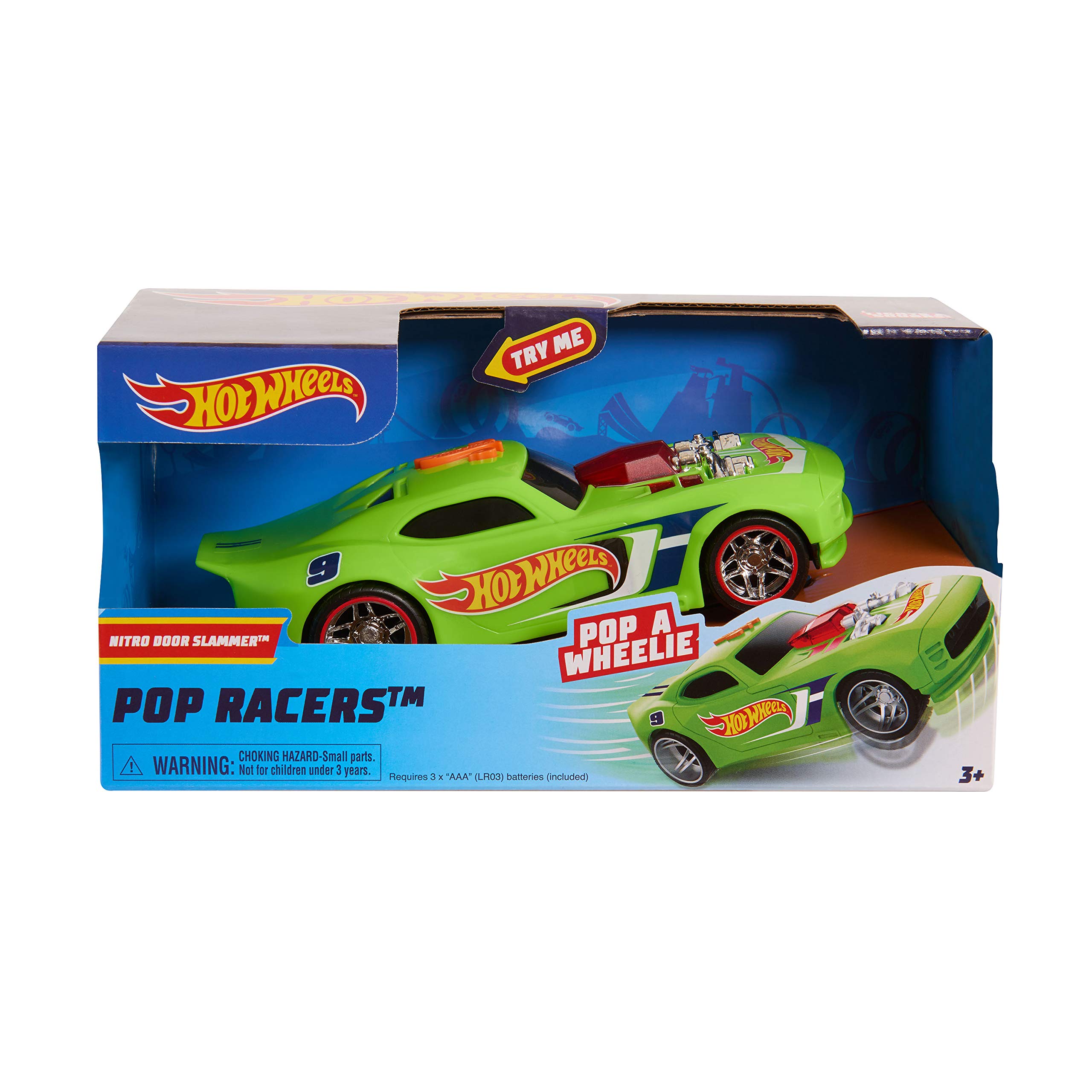 Hot Wheels Poppin Wheelie Cars Nitro Door Slammer, Multicolor