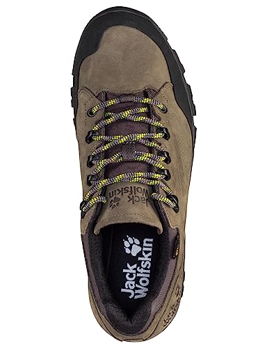 Jack Wolfskin Men's Rebellion Texapore Low M Hiking Shoe, Khaki/Phantom, 8