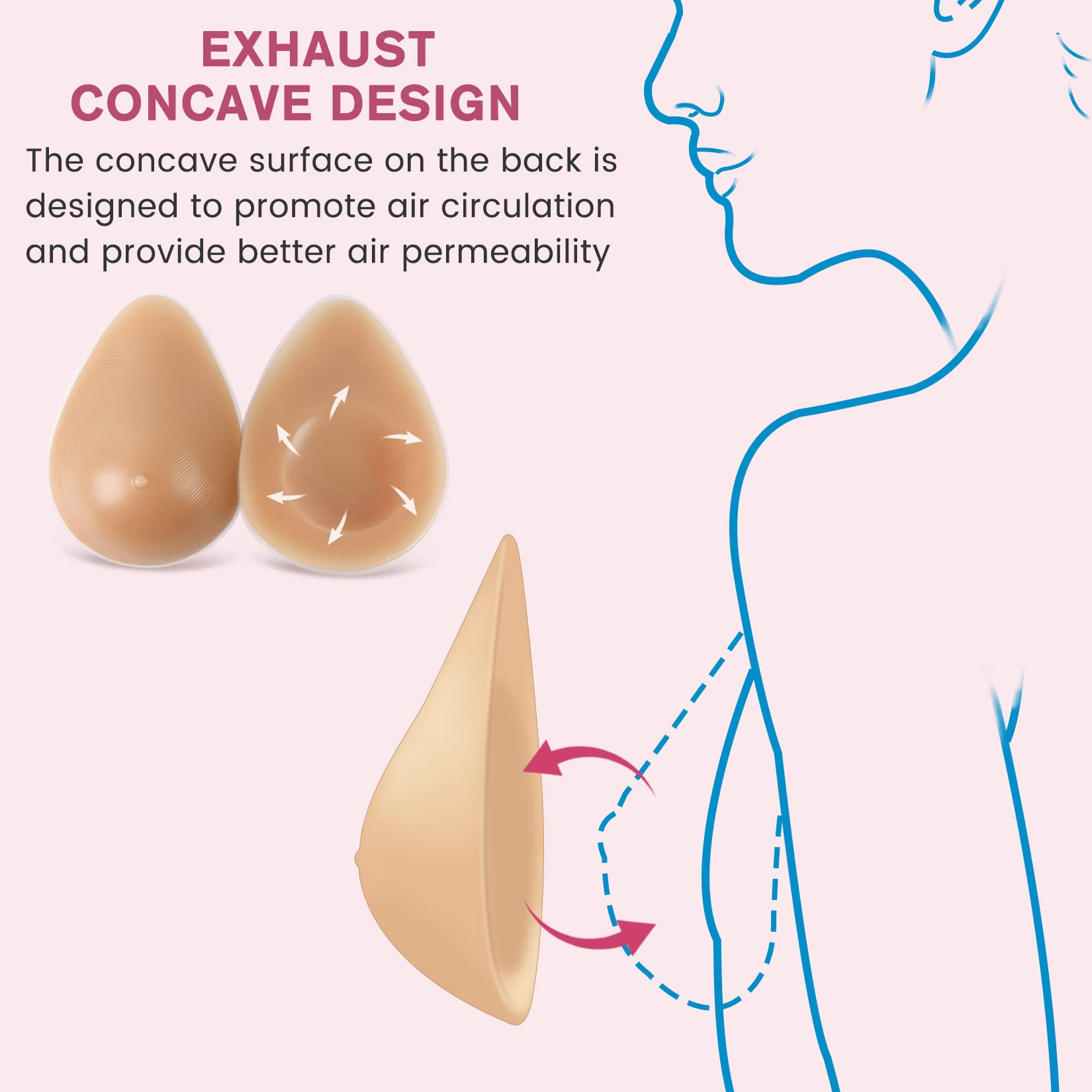 IVITA One Pair A Cup Teardrop Shape Silicone Breast Forms Fake Boobs for Mastectomy Prosthesis Crossdressers Transgender Bra Pads Inserts Suntan