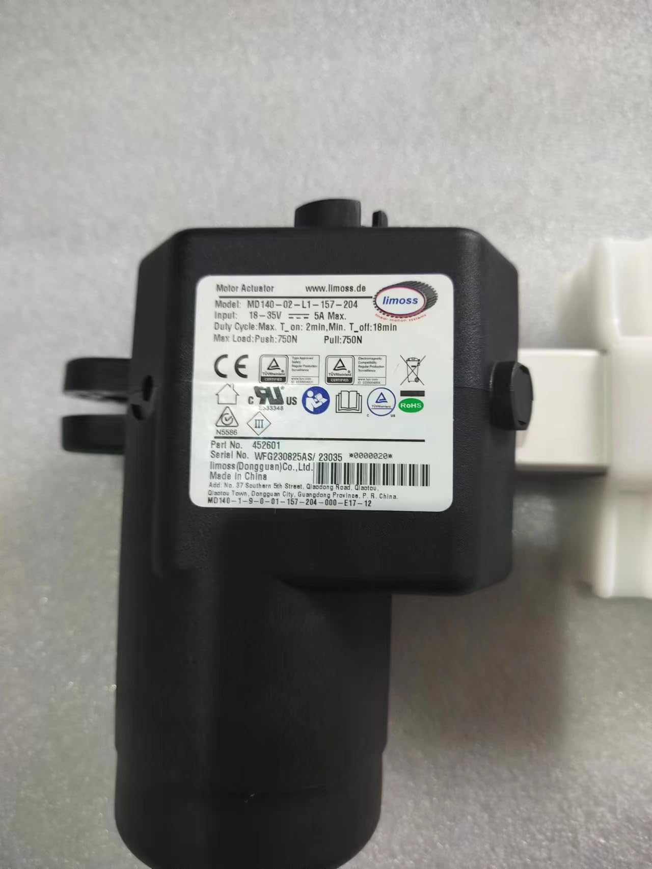 Kroshine Recliner Motor Replacement for Sofa Lift Chairs Power Recliner Motor for Limoss 452601 and Linear Actuator Model MD140-02-L1-157-204 Replacement