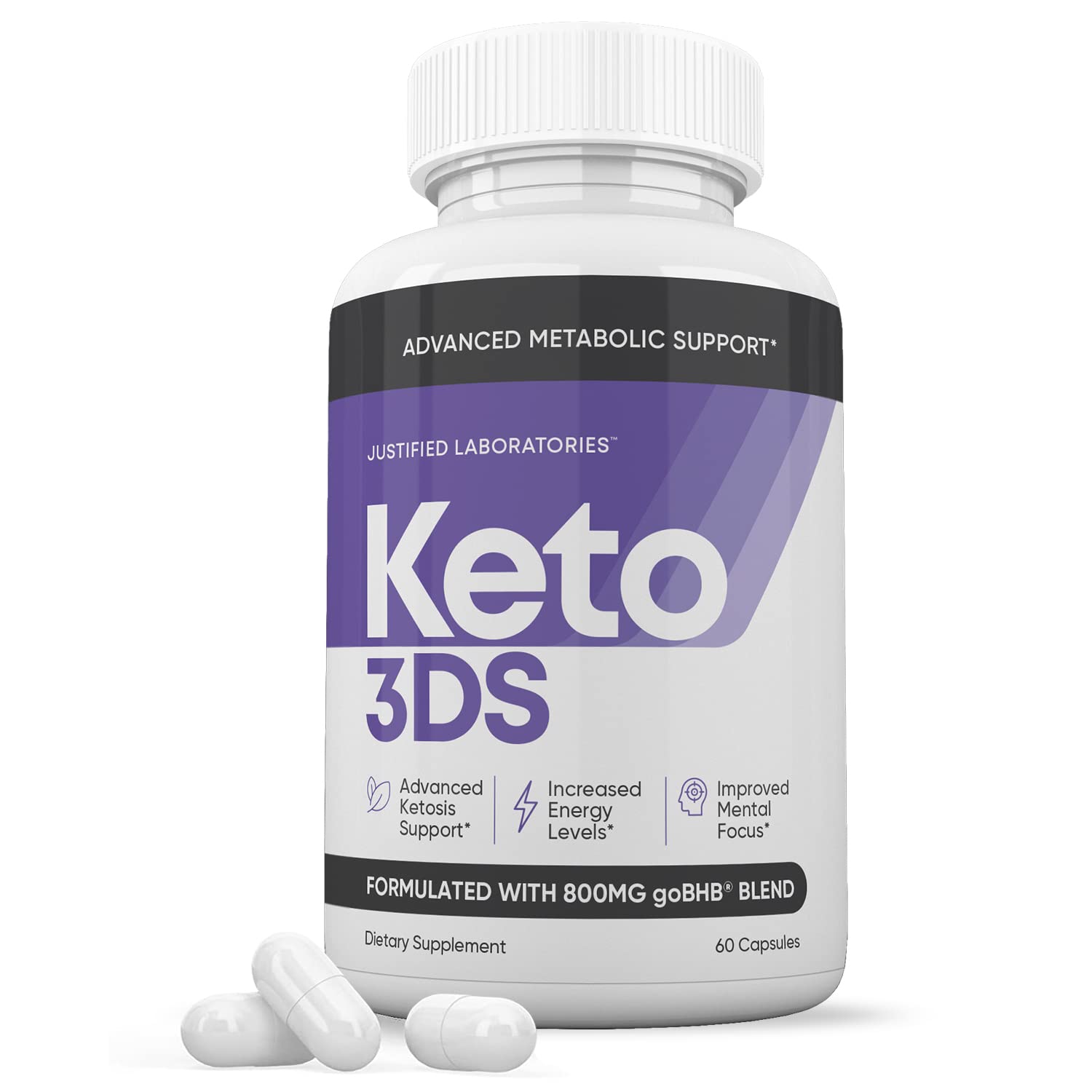 Keto 3DS Pills Includes Apple Cider Vinegar goBHB Exogenous Ketones Advanced Ketogenic Supplement Ketosis Support for Men Women 60 Capsules