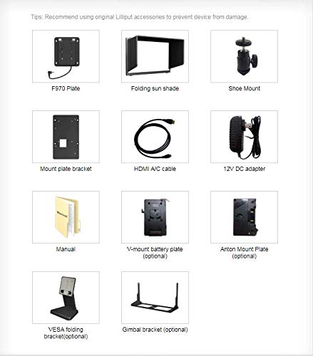 LILLIPUT A11 10.1" 4K Camera Monitor HDMI and 3G-SDI Input & Loop Output 1920x1200 Full HD Resolution