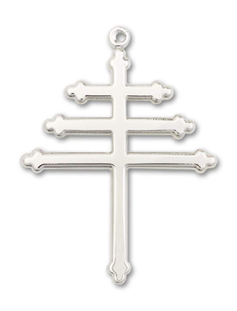 Jewels Obsession Marionite Cross Pendant | Sterling Silver Marionite Cross Pendant - 24" Chain - Made In USA