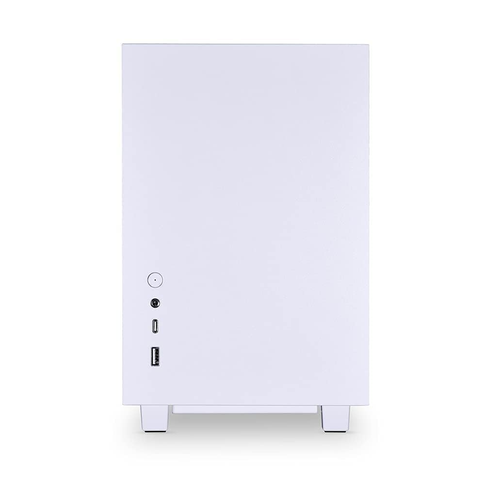 Lian Li Q58 White Color SPCC / Aluminum / Tempered Glass Mini Tower Computer Case , PCIe 4.0 Riser Card Cable Included - Q58W4