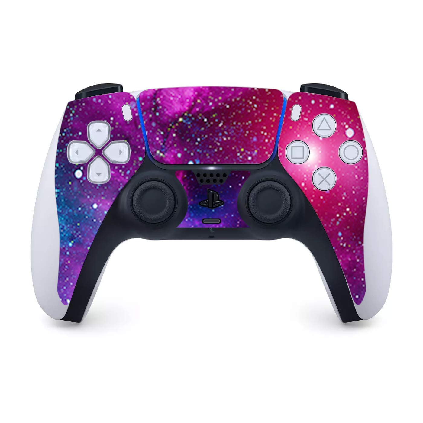 ITS A Skin Skins Compatible with Sony Playstation 5 Console Disc Edition - Protective Decal Overlay Stickers wrap Cover - Stars Galaxy red Blue Purple Gasses