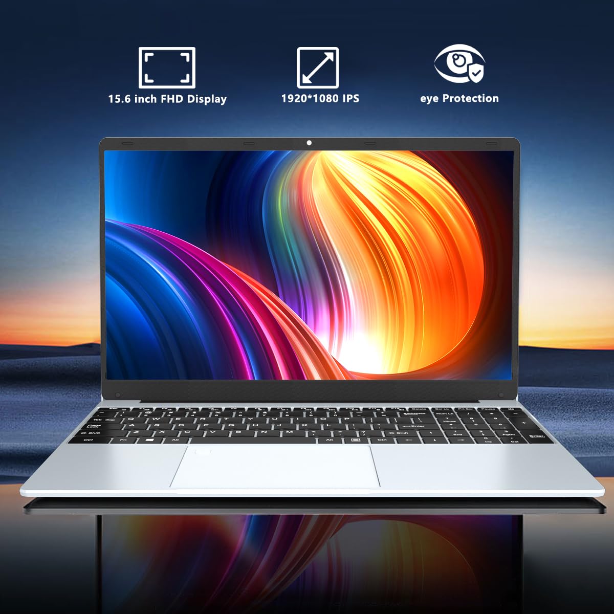KUU Gaming Laptop,16GB RAM 512GB SSD, Intel N5095(Up to 2.9GHz), 15.6" FHD IPS Display, Windows 11 Laptop, Wi-Fi 6, BT, Fingerprint Reader, Backlit Keyboard