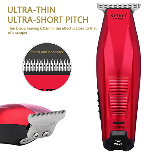 KEMEI Men's Precision Modelling DIY Hair Cutter Baldheaded Hair Beard Trimmer Professional Barber Cordless Hair Clipper Machine Rechargeable Hair Trimmers