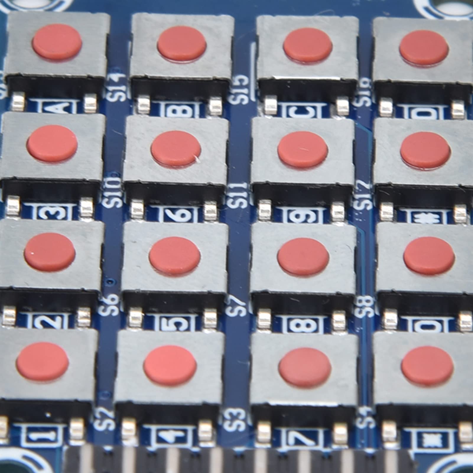 Okuyonic 16 Key Keyboard Switch, Compact Size 4x4 Array Keypad Module 8 Pin for Development Projects