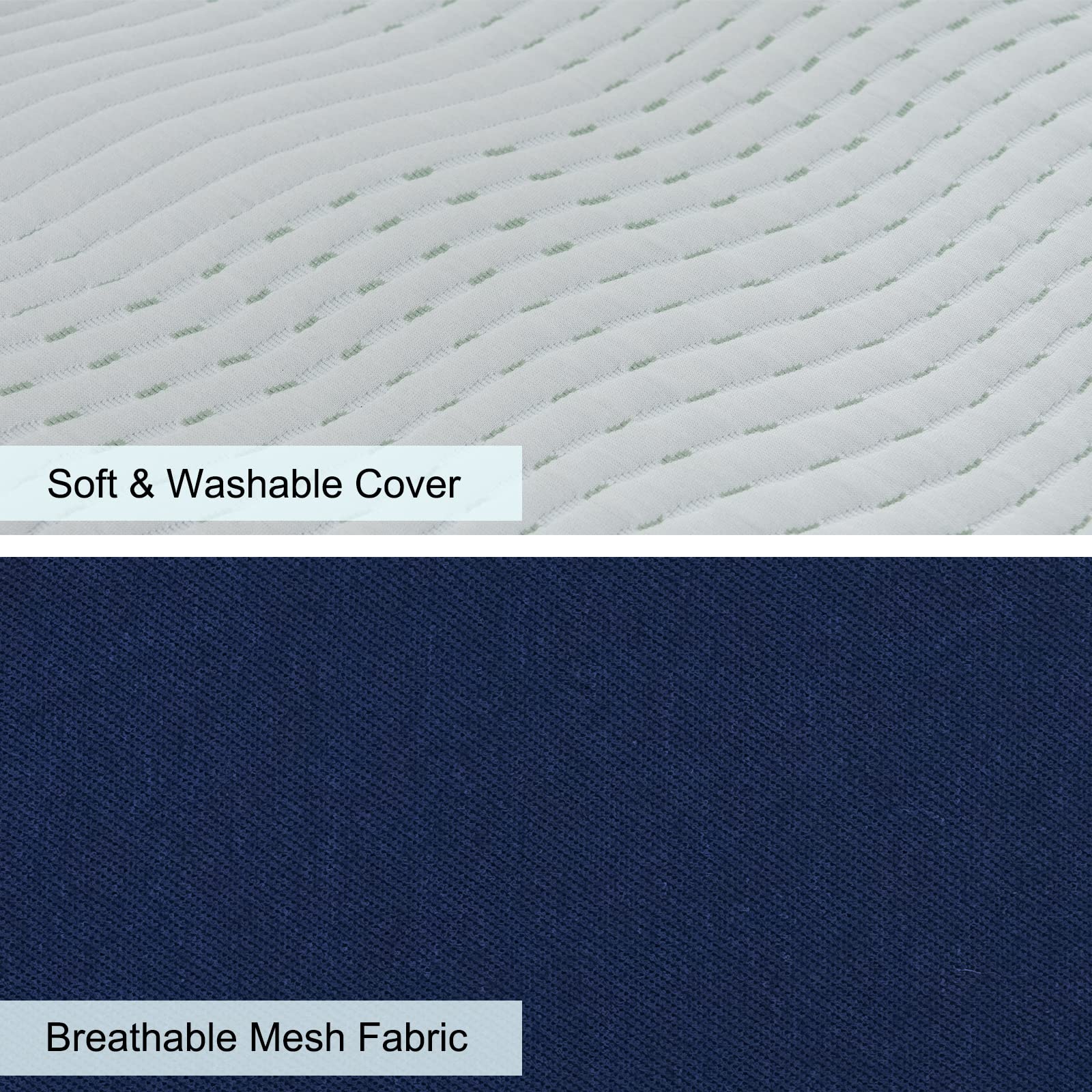 Iyee Nature Folding Mattress, 3 inch Tri-Fold Memory Foam Mattress, Foldable Mattress Topper with Bamboo Cover for Camping, Guest - Small Twin Size, 75" x 25" x 3"