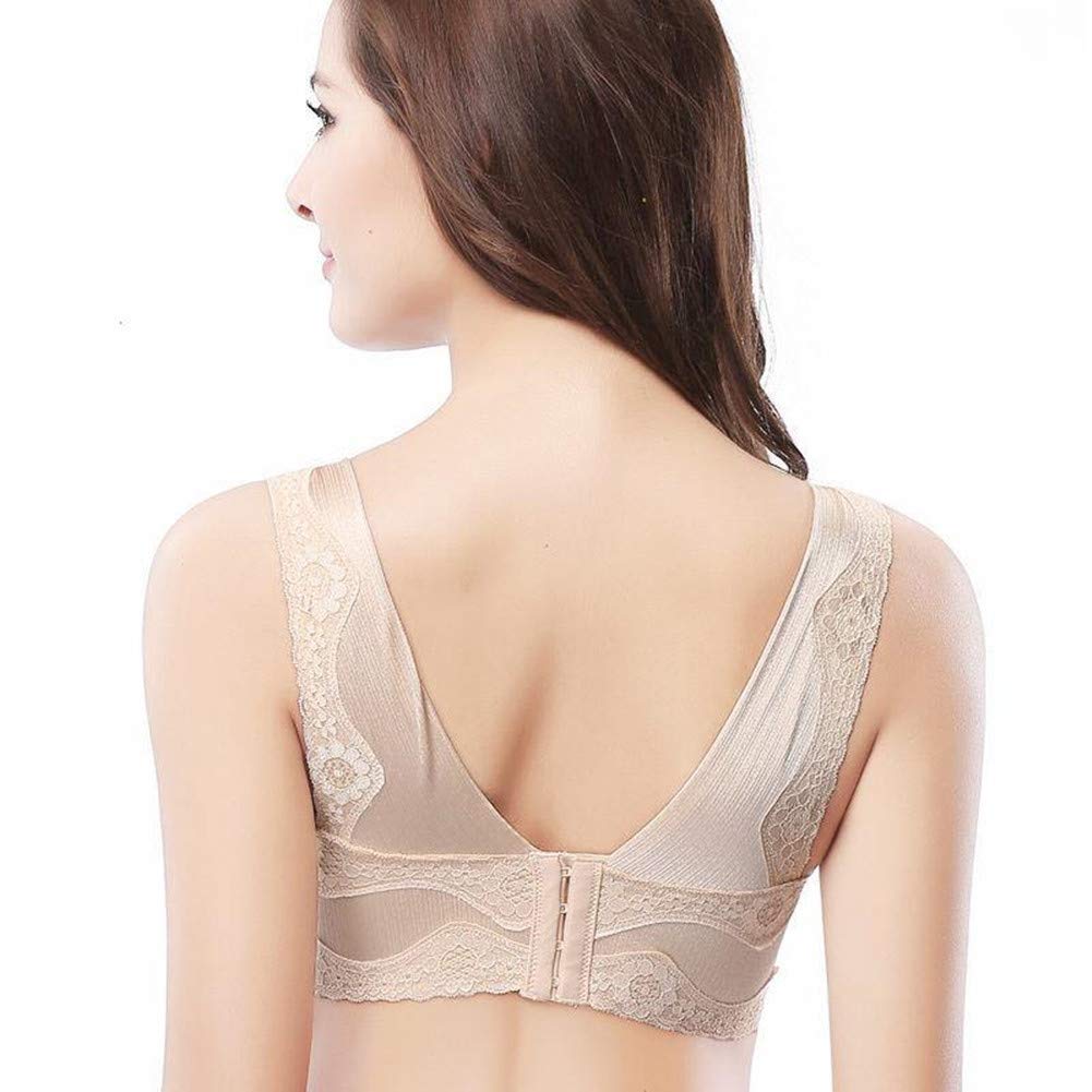 KAHIOE Pocket Bra with Lighe Silicone Breast Fake Froms Mastectomy Bra Cancer Fill Artificial Boobs Light Beige
