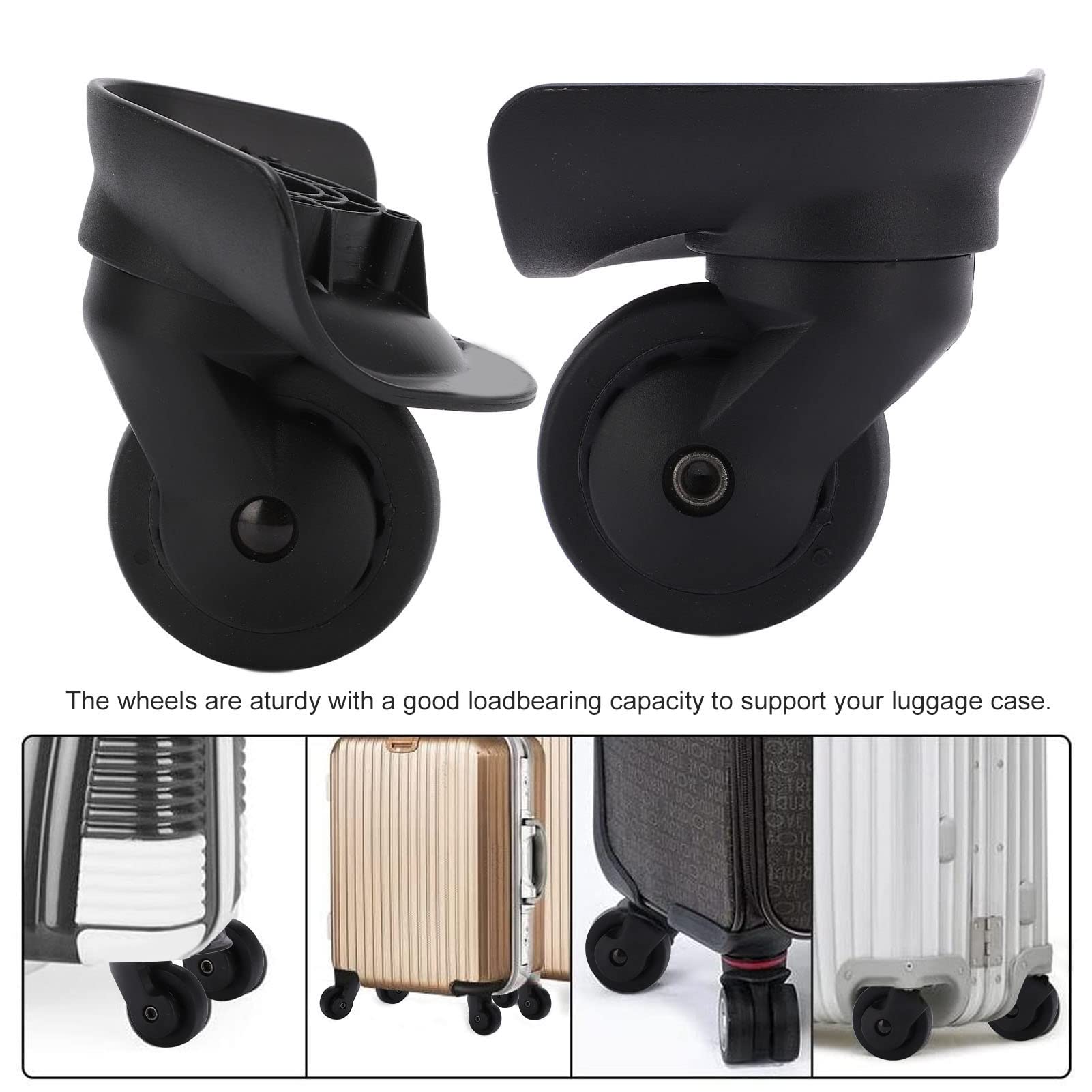 Luggage Wheel 1 Pair A53 Swivel Wheel Replacement Luggage Travel Suitcase Wheels for Luggage Kits