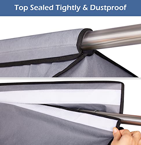 SLEEPING LAMB 54'' Hanging Garment Bags for Closet Storage and Heavy Duty Clothing Racks for Hanging Clothes