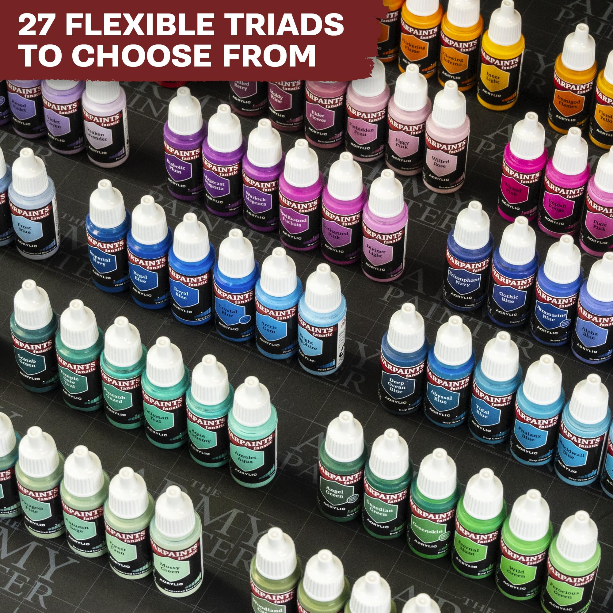 The Army Painter, Warpaints Fanatic Flexible Triad: Warm Reds 6 x 18 ml Acrylic Paint, Miniature Hobby Painting, Quality Paint for Miniature Wargaming