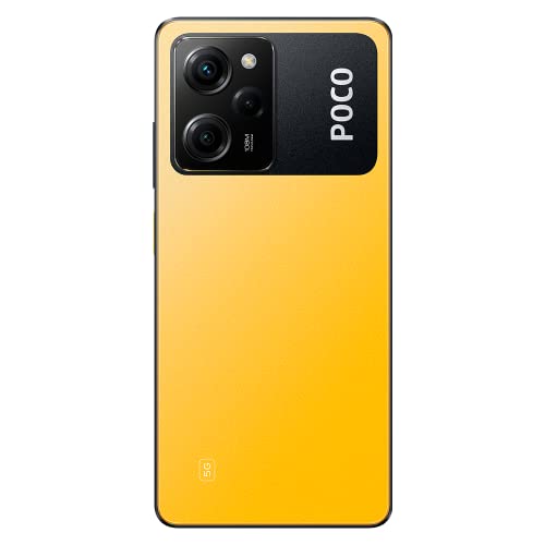 Xiaomi Poco X5 PRO 5G + 4G Volte Global Unlocked 128GB + 6GB GSM 6.67" 108 mp Triple Camera (ONLY Tmobile Mint Tello USA Market) + (Car Fast Car 51W Charger Bundle) (Yellow)