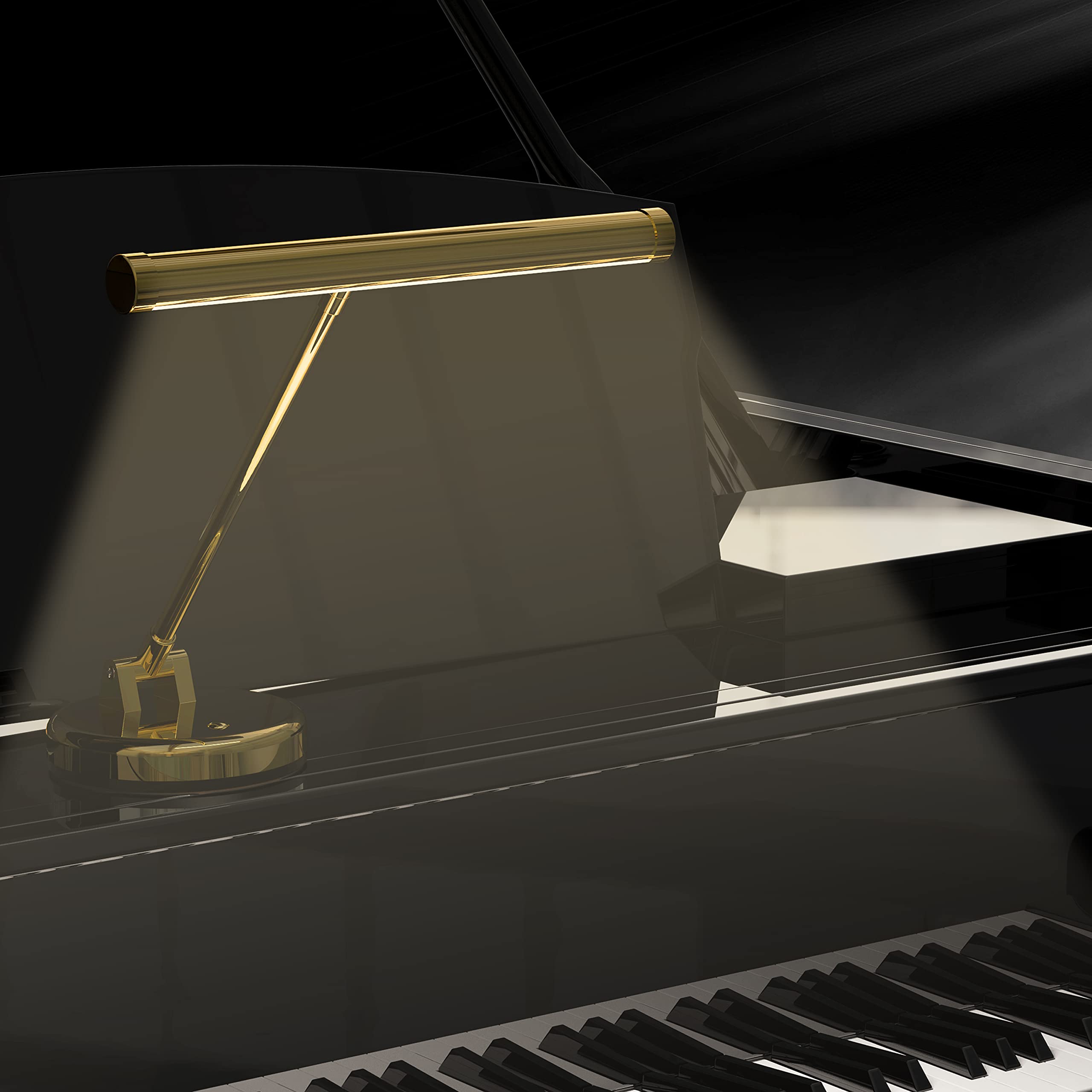 Kesito LED Piano Light, Piano Desk Lamp, Warm Light, with Plug-in Adapter, Gold (Warm Light)
