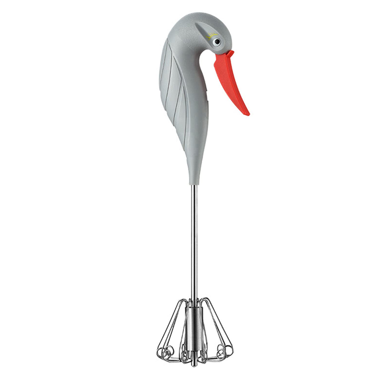 Household Semi-Automatic Rotating Egg Beater Stainless Steel Manual Mixer Self-Turning Whisk Kitchen Tool Cream Utensils Semi-automatic Egg Beater Manual Mixer Stainless Steel Beater Whisk Hand Push